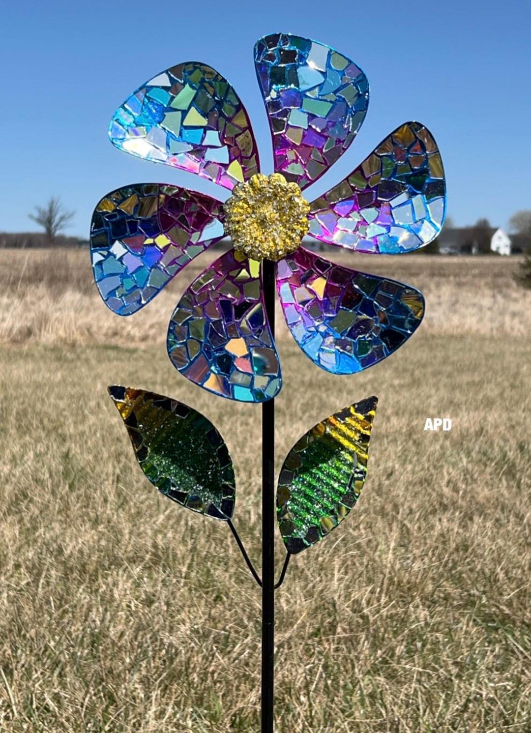 Pinwheel.. APD.. Whirlygigs.. Wind Spinner.. Garden Stake.. Gift for ...