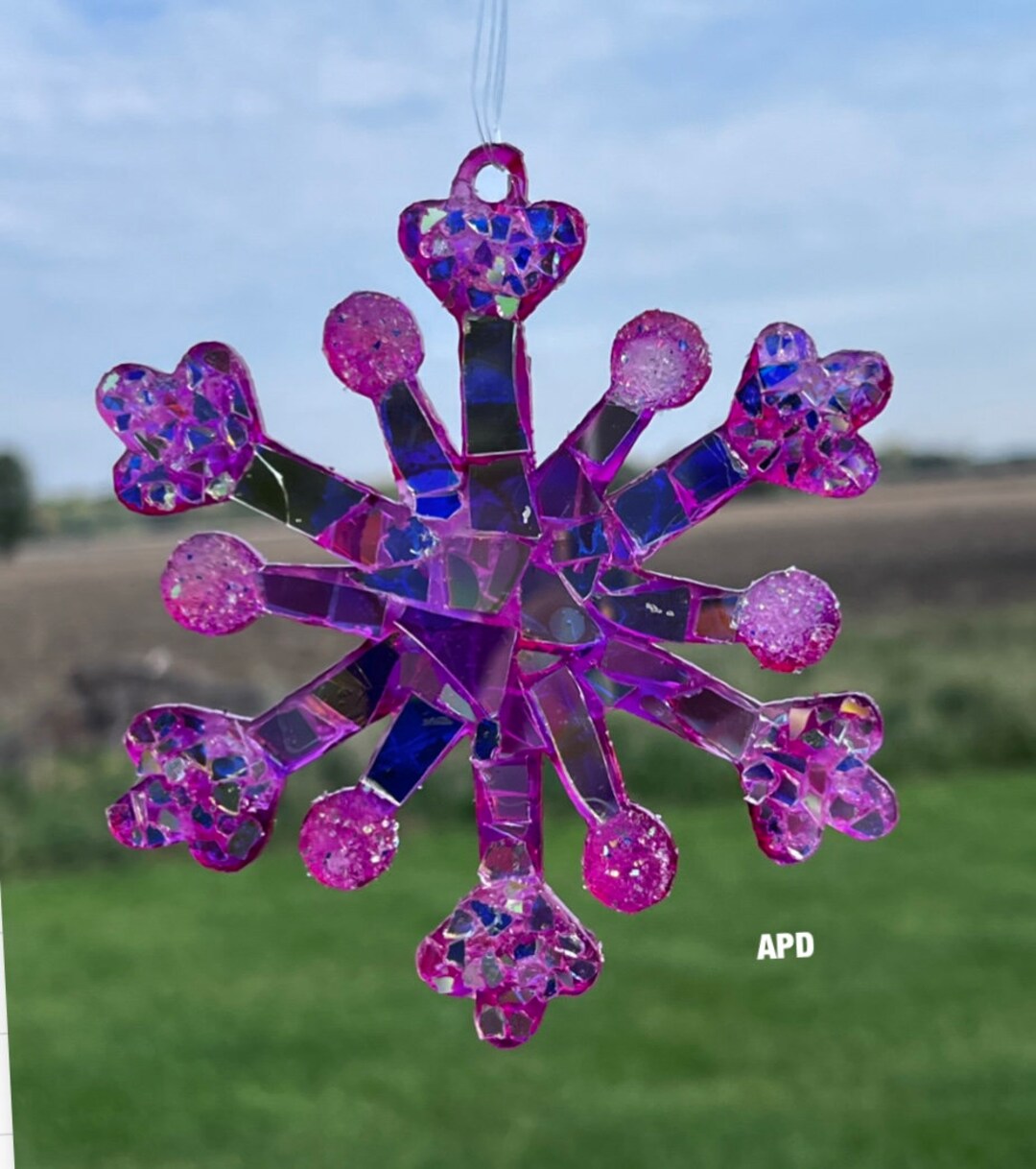 Snowflake Suncatcher.. APD.. Suncatchers.. Seasonal Item.. Whirlygig ...