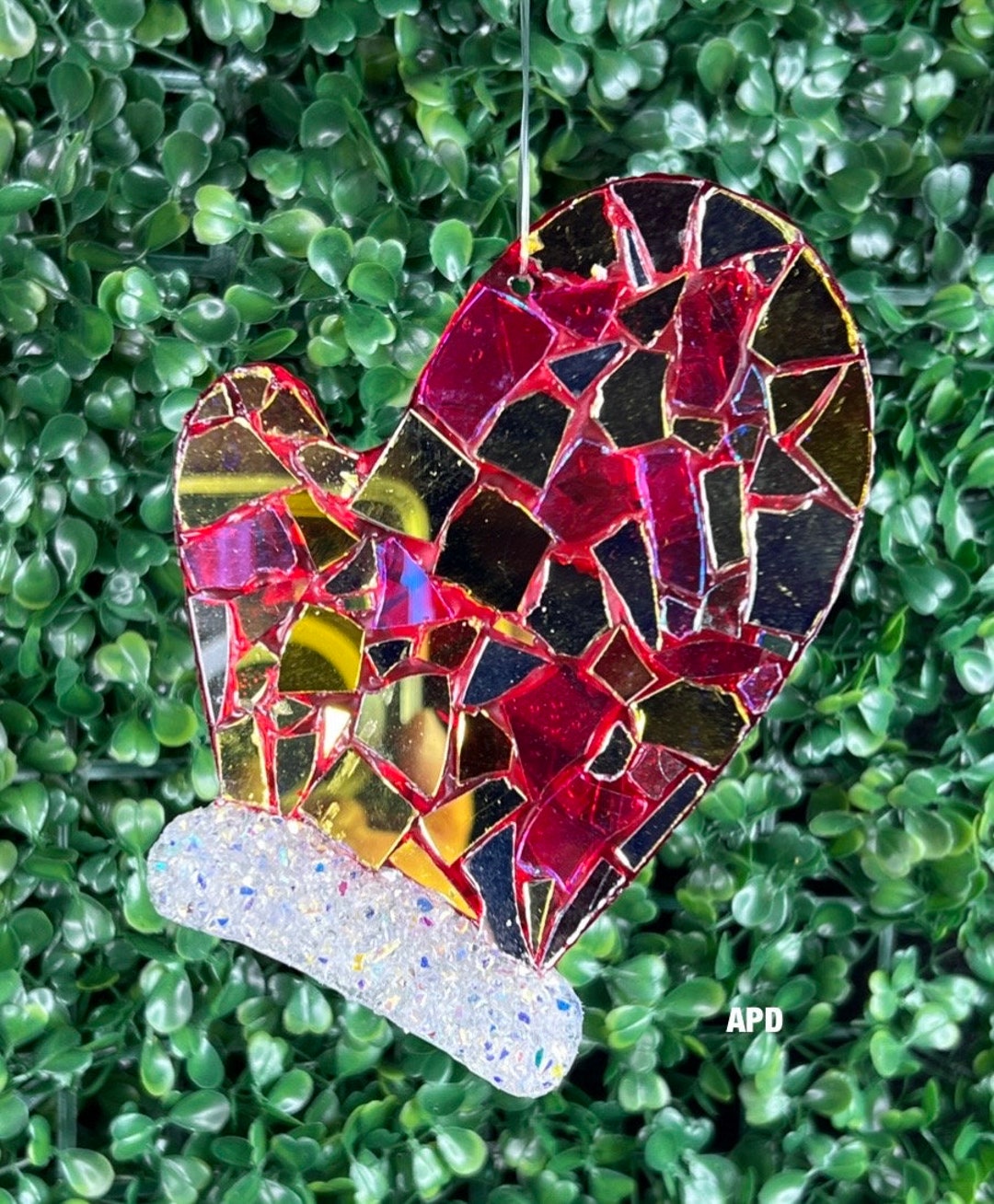 Mitten.. APD.. Suncatcher.. Winter.. Seasonal Decor.. Sun Catcher ...