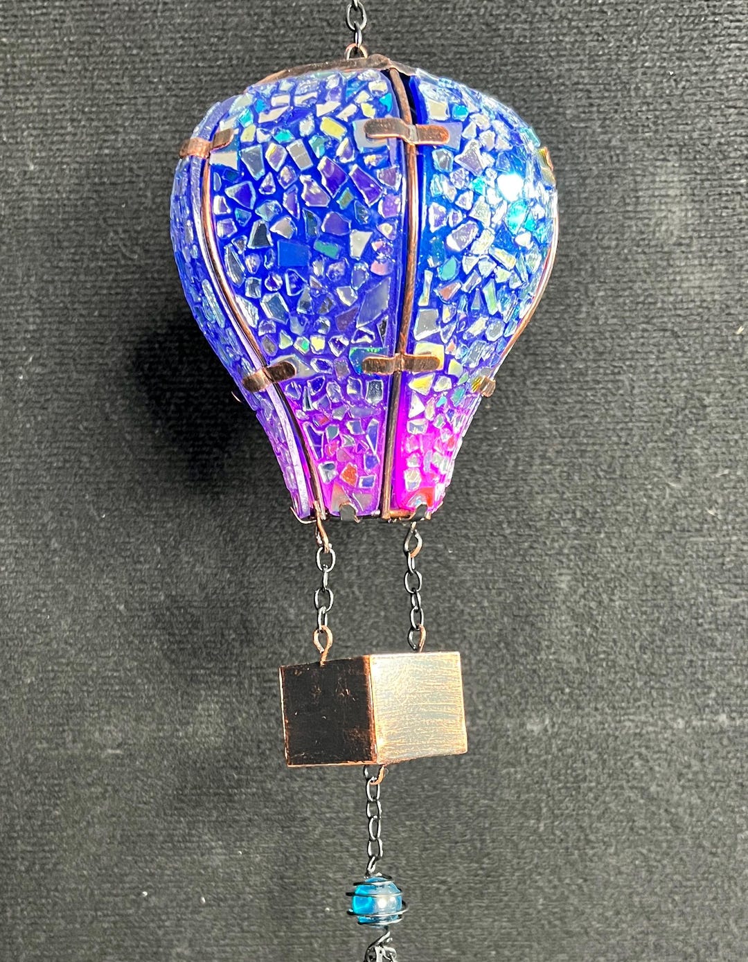 Hot Air Balloon Wind Chime.. APD.. Garden Art.. Yard Decor.. Tree Bling ...