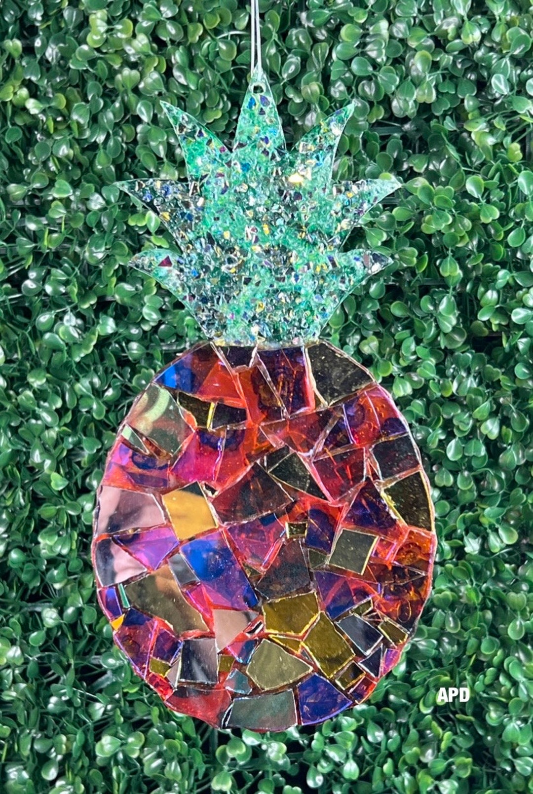 Lg Pineapple Suncatcher..apd.. Garden Decoration.. Whirlygigs.. Wind ...