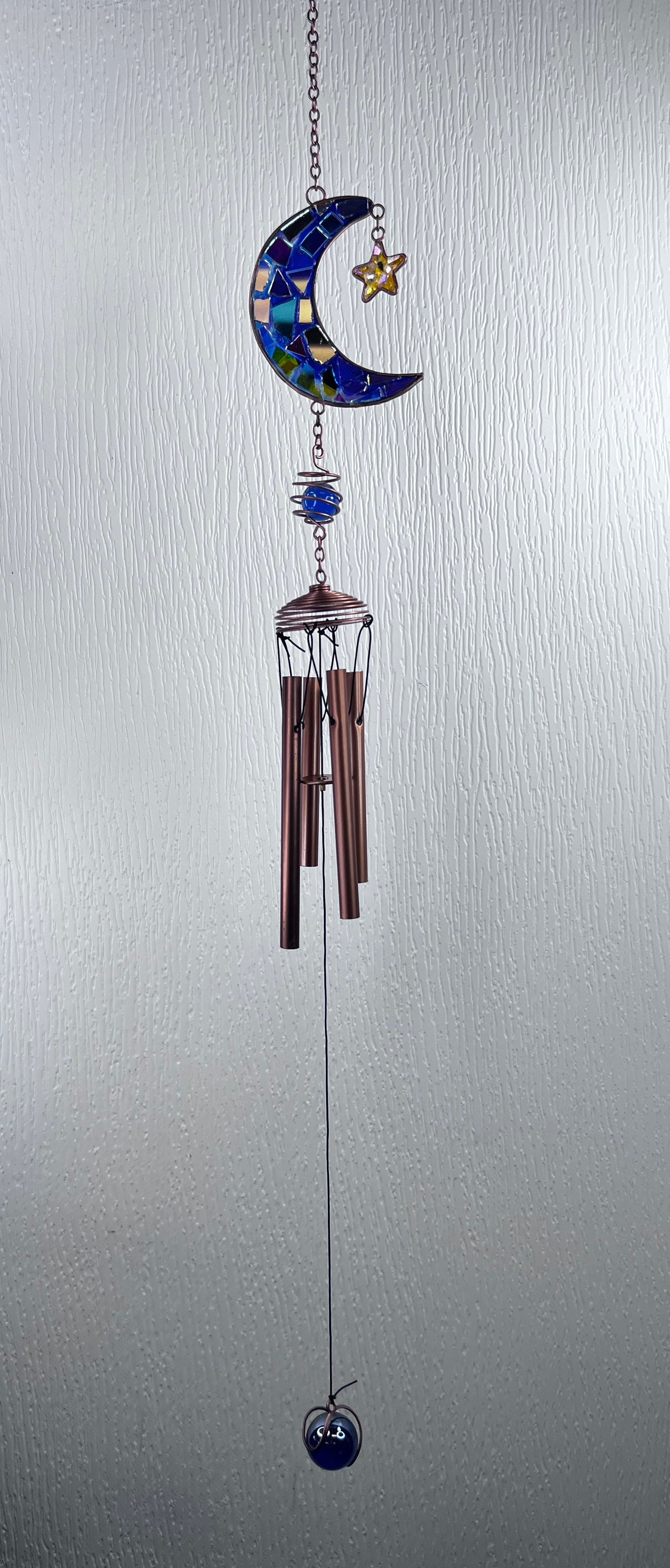 Moon W/ Star Wind Chime.. APD.. Garden Decoration.. Yard Decor.. Tree ...