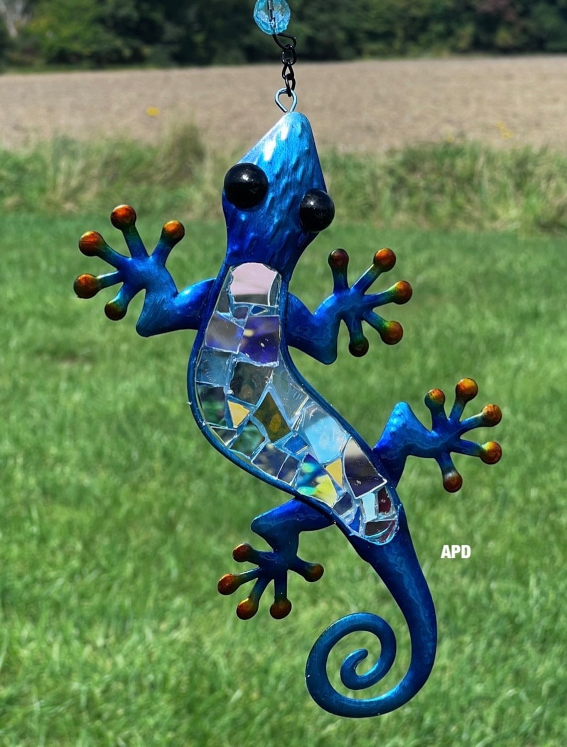 Gecko Suncatcher.. APD.. Garden Decoration.. Whirlygig.. Wind Spinner ...