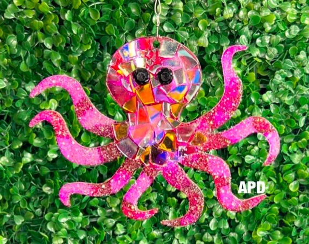Octopus Suncatcher.. APD.. Suncatchers.. Whirlygig.. Windspinner.. Gift ...