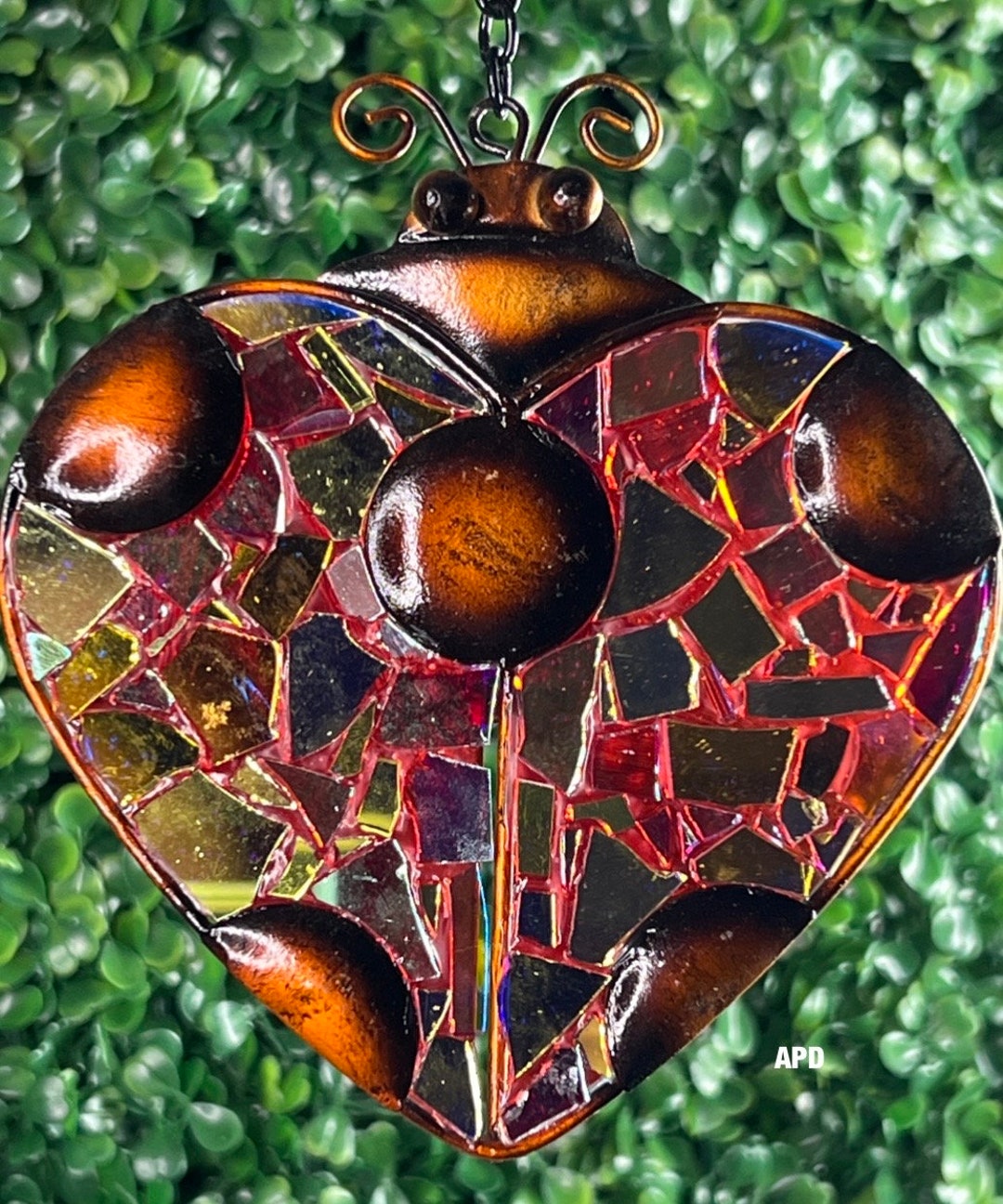 Love Bug Suncatcher.. APD.. Suncatcher.. Garden Decoration.. Ladybug ...