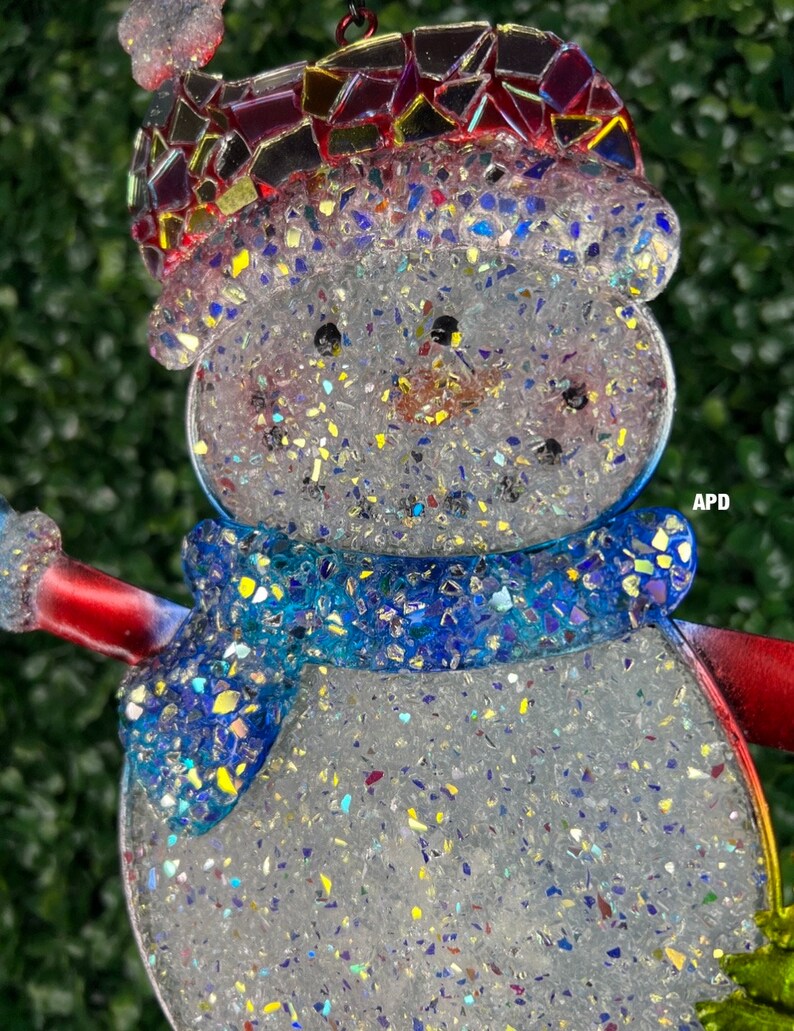 10” Snowman.. APD.. Frosty Snowmen.. Suncatcher.. Seasonal Item ...