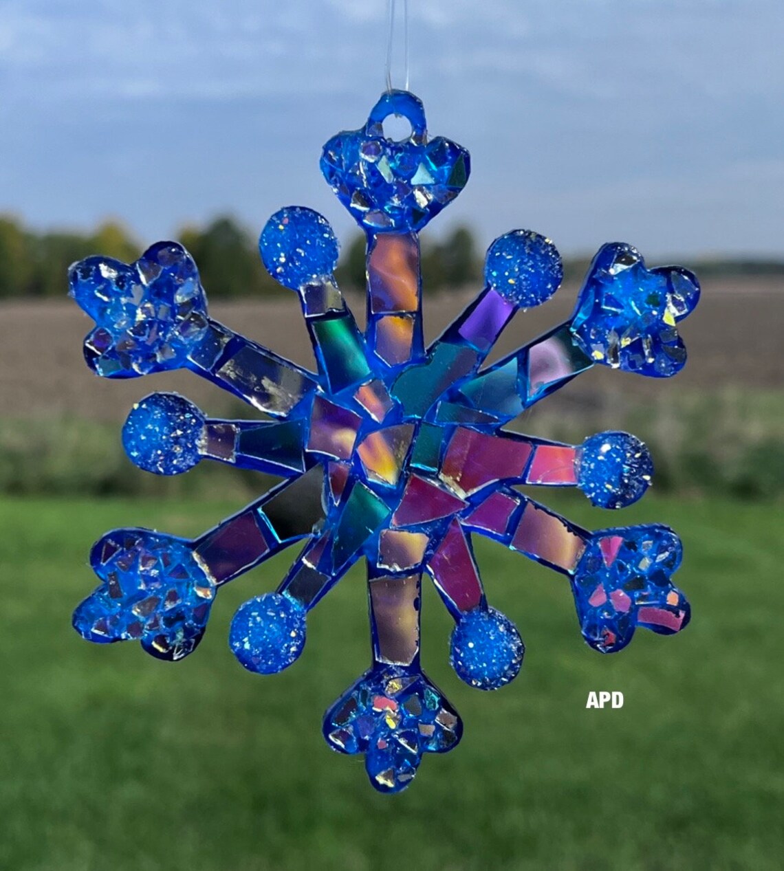 Snowflake Suncatcher.. APD.. Suncatchers.. Seasonal Item.. Whirlygig ...