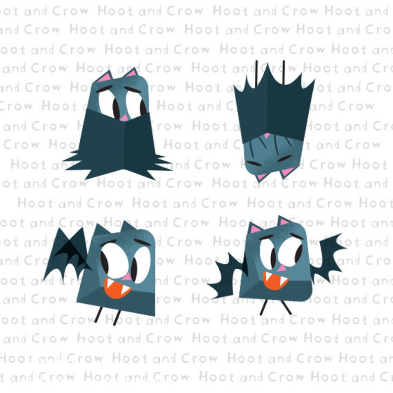 Cute Halloween Bat Clip Art, Printable - Etsy
