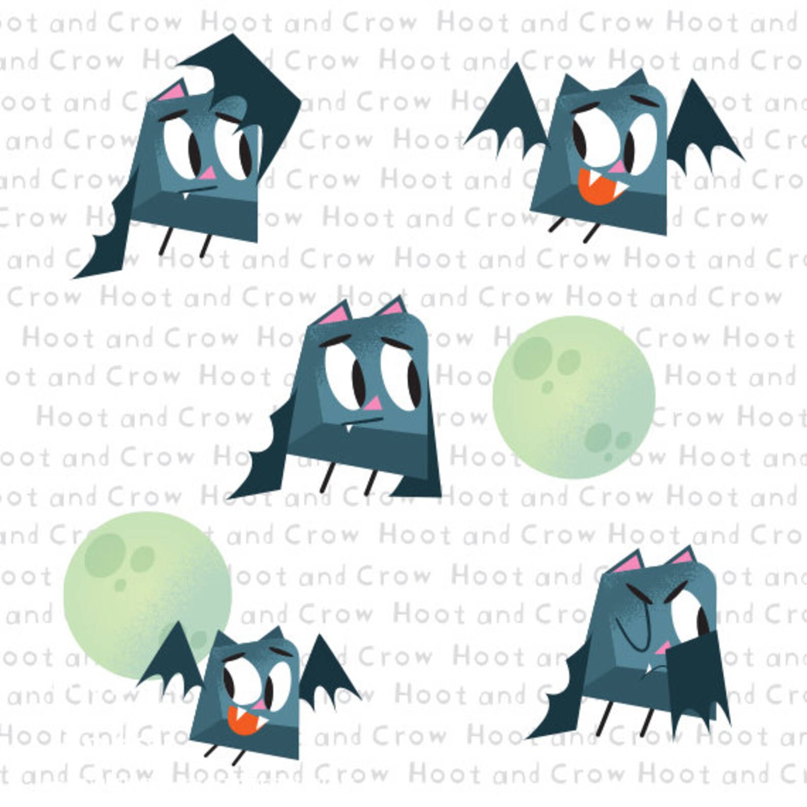 Cute Halloween Bat Clip Art Printable - Etsy