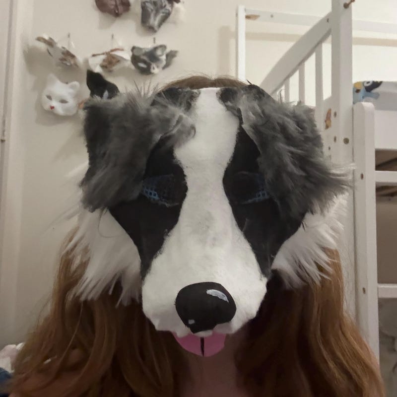 Dog Mask Therian Black - Etsy