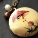 Red Mushroom Necklace. Toad Stool Locket Necklace. Gnome Home Locket ...