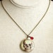 Creepy Skull Locket Necklace. Skull Necklace With Red Teardrop and ...