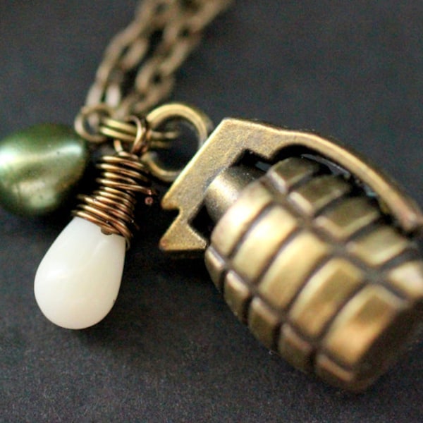 Grenade Necklace - Etsy