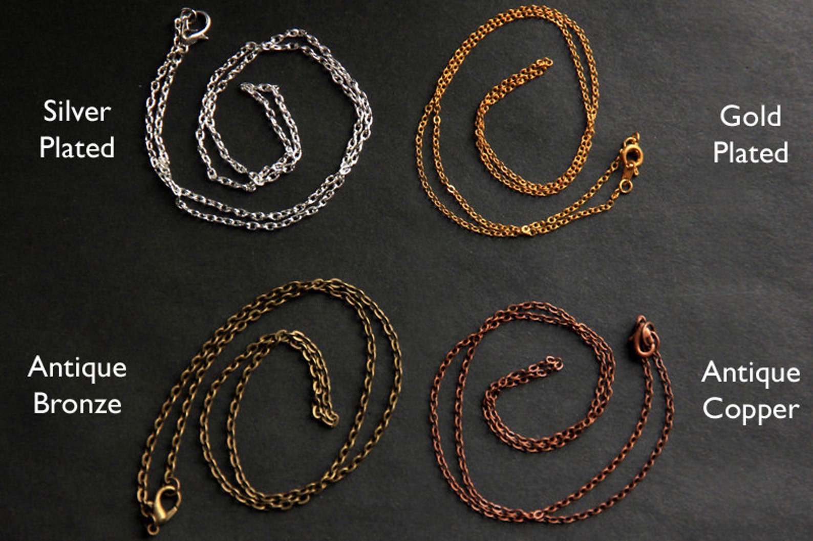 Replacement Chain. (select a Length) Silver Plated Chain. Gold Plated ...