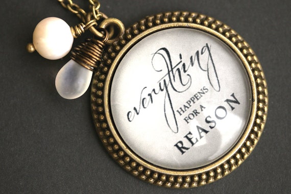 Everything happens for a reason necklace store