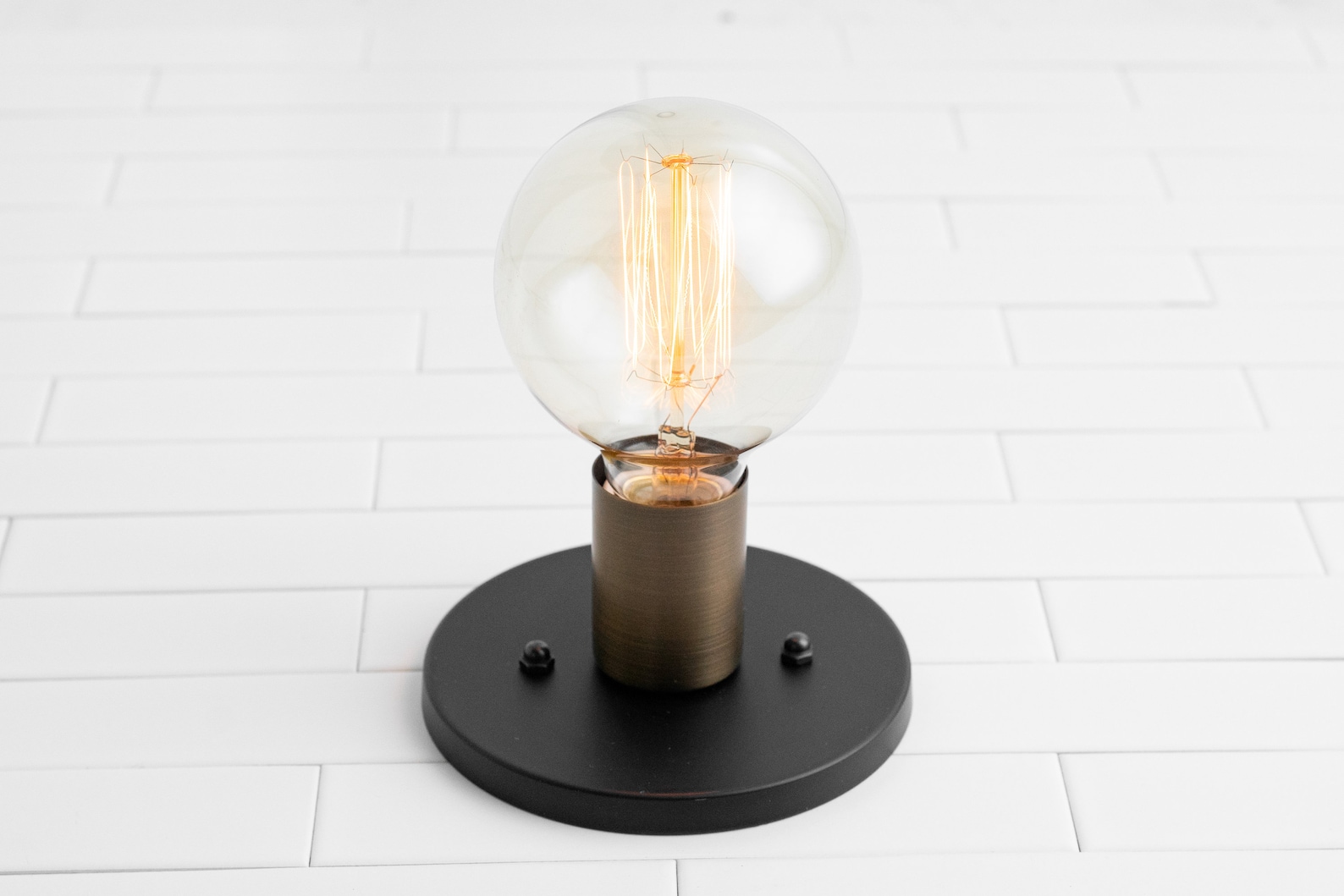 Simple Wall Sconce - Large Bulb Light Fixture - Industrial Lighting ...