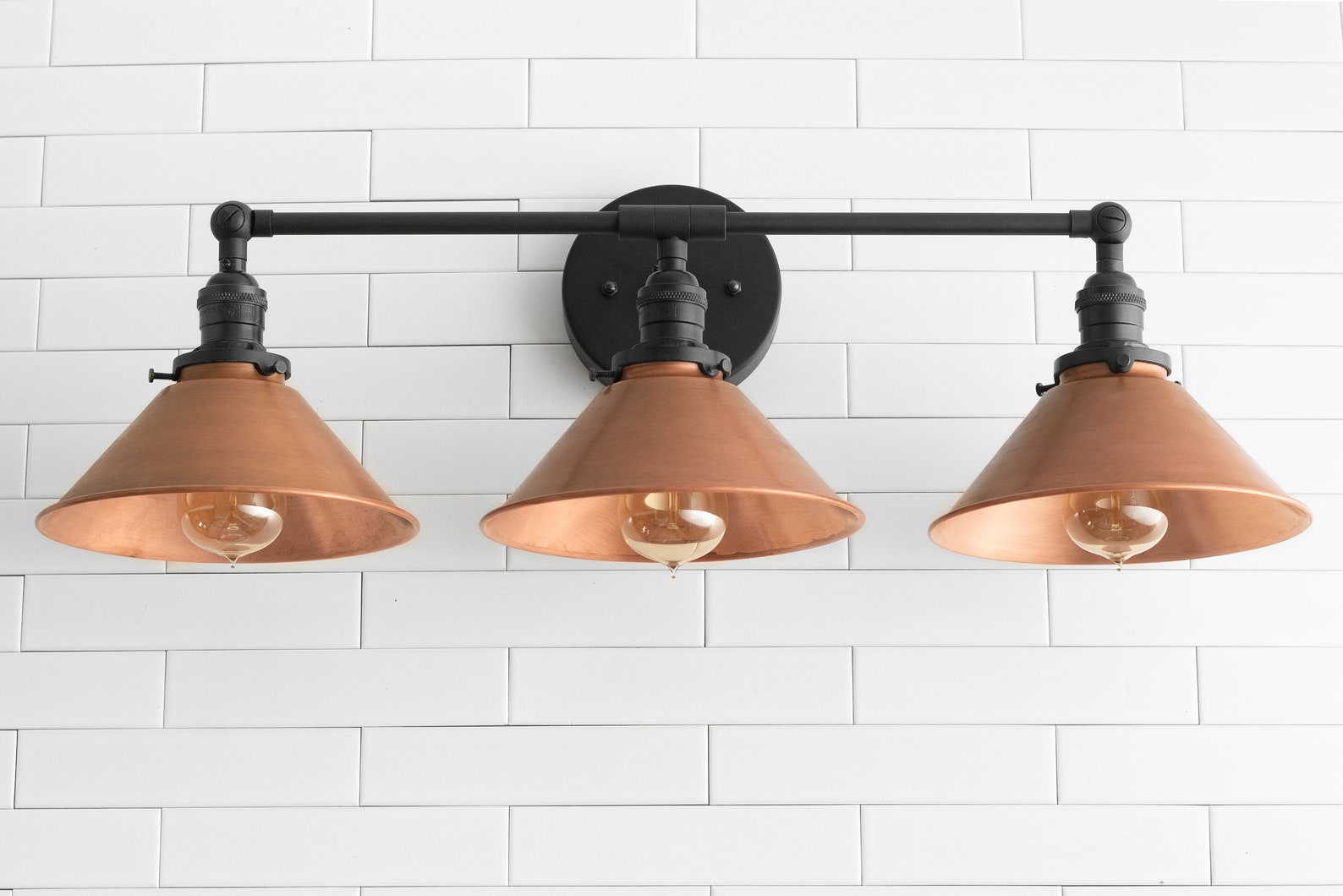 Copper Light Fixture - Rustic Vanity Light - Rustic Lighting ...