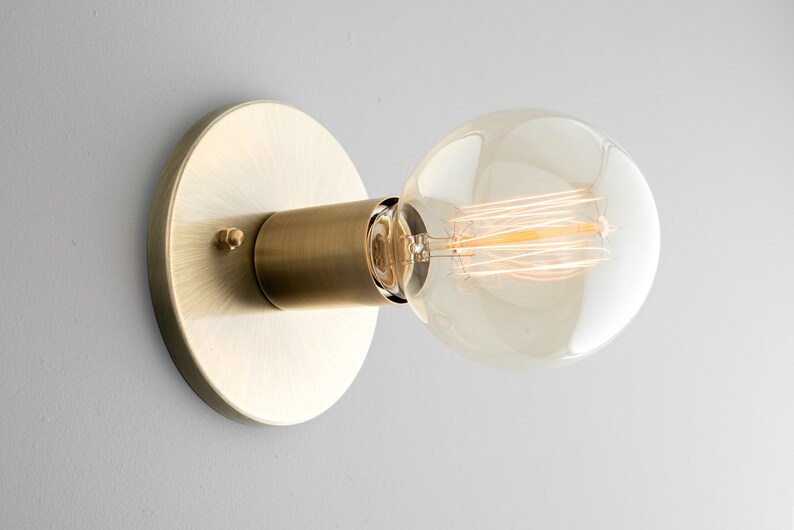 Simple Wall Sconce Large Bulb Light Fixture Wall Sconce | Etsy