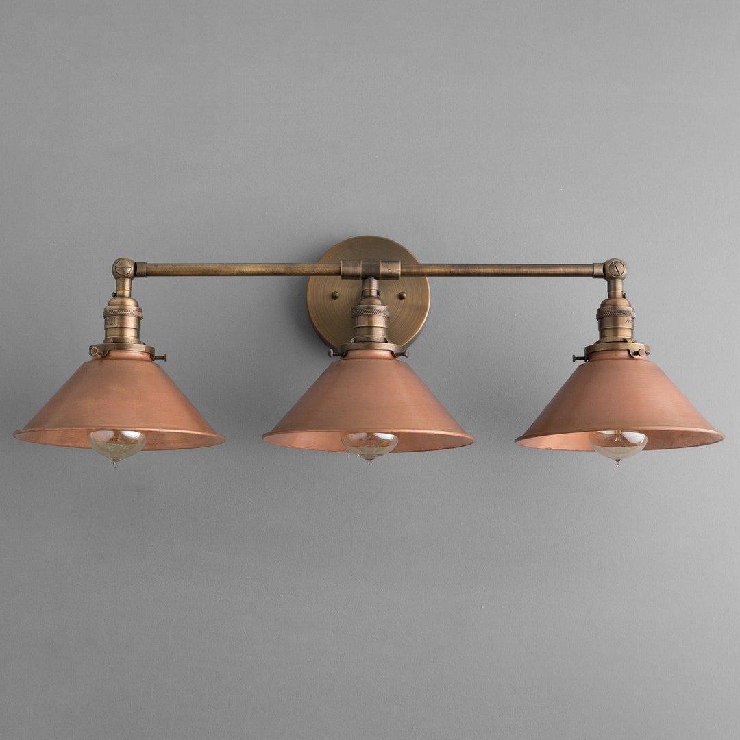 Copper Light Fixture - Rustic Vanity Light - Rustic Lighting ...