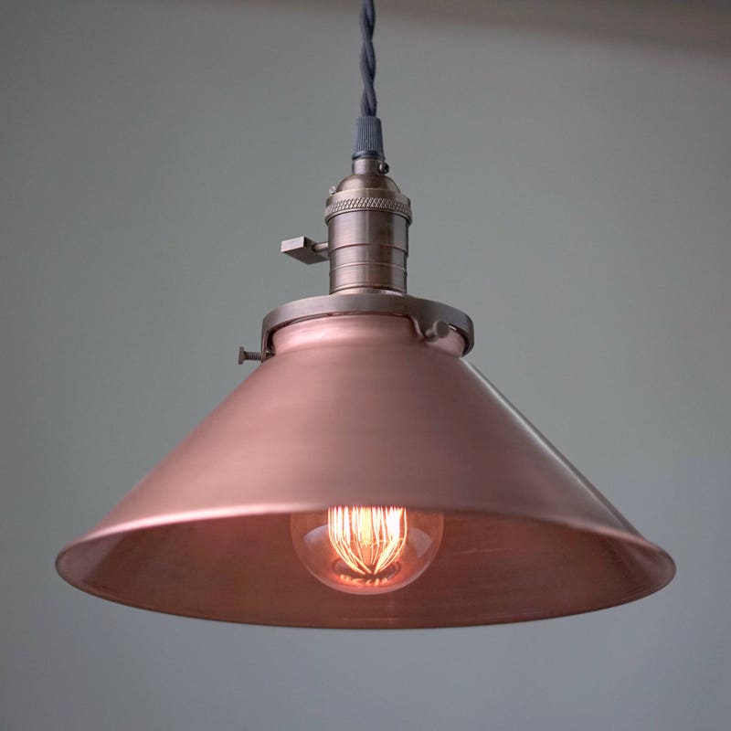 Rusted Metal Pendant Lamp - Etsy