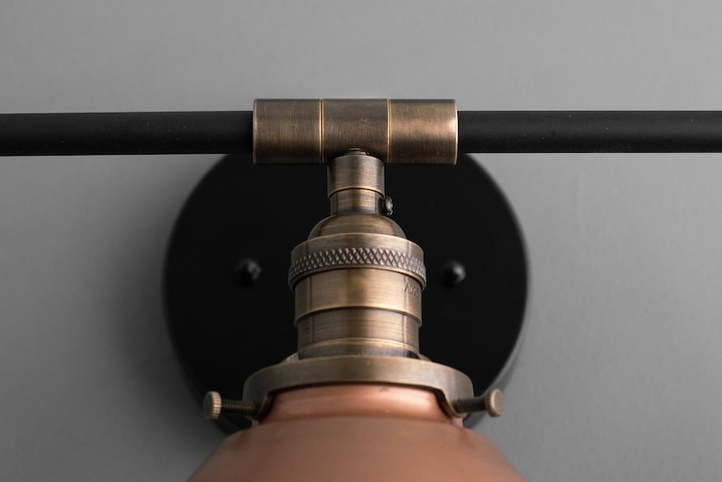 Copper Light Fixture Rustic Vanity Light Rustic Lighting | Etsy