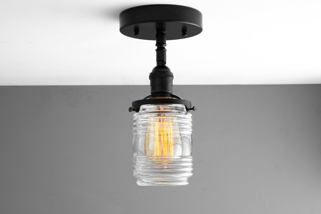 Edison Utility Light - Industrial Ceiling Lights - Semi Flush Mount ...