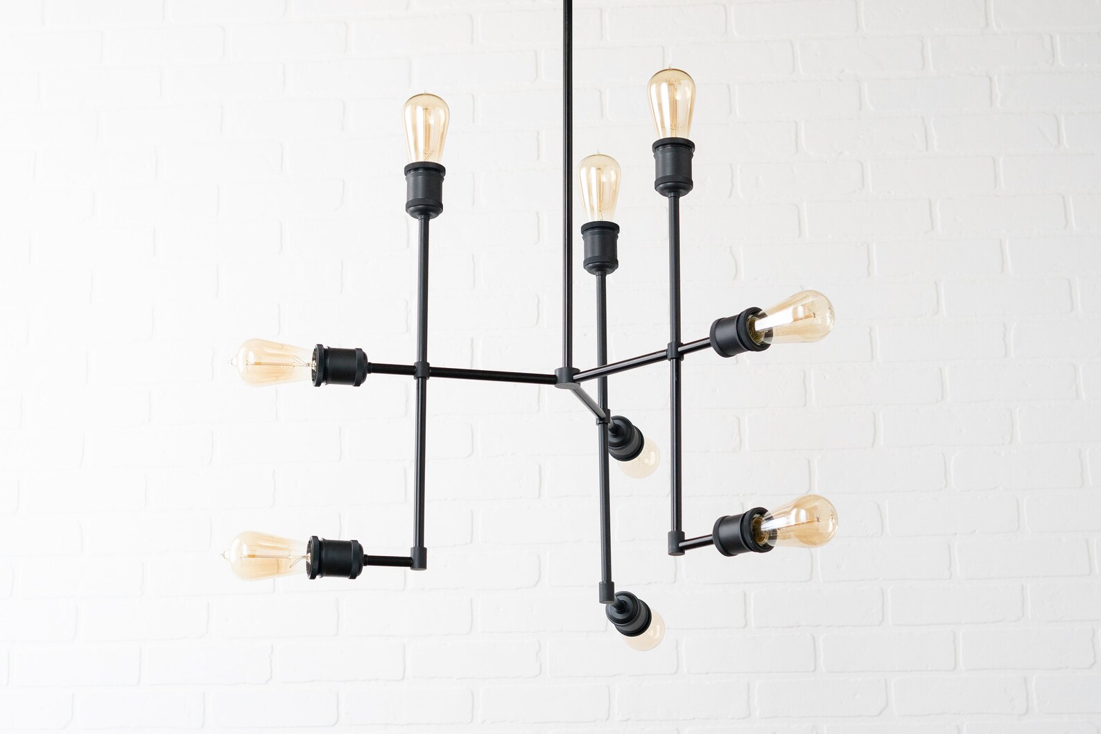 Edison Bulb Fixture Nine Bulb Chandelier Hanging Lamp - Etsy