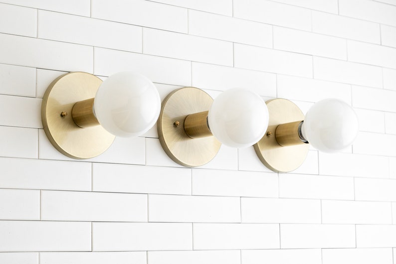 White Bulb Light Modern Sconce Wall Light Fixture Simple | Etsy