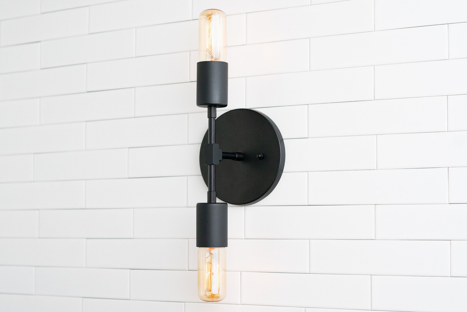 Modern Industrial Sconce - Edison Bulb - Wall Light - Minimalist ...