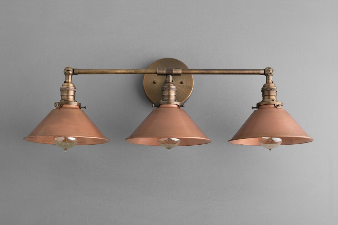 Copper Light Fixture Rustic Vanity Light Rustic Lighting - Etsy