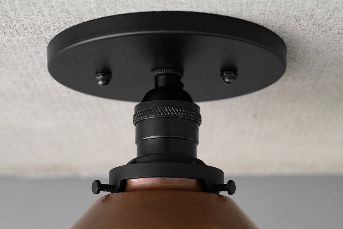 Flush Mount Light Copper Lighting Ceiling Lighting | Etsy