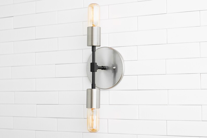 Modern Industrial Sconce - Edison Bulb - Wall Light - Minimalist ...