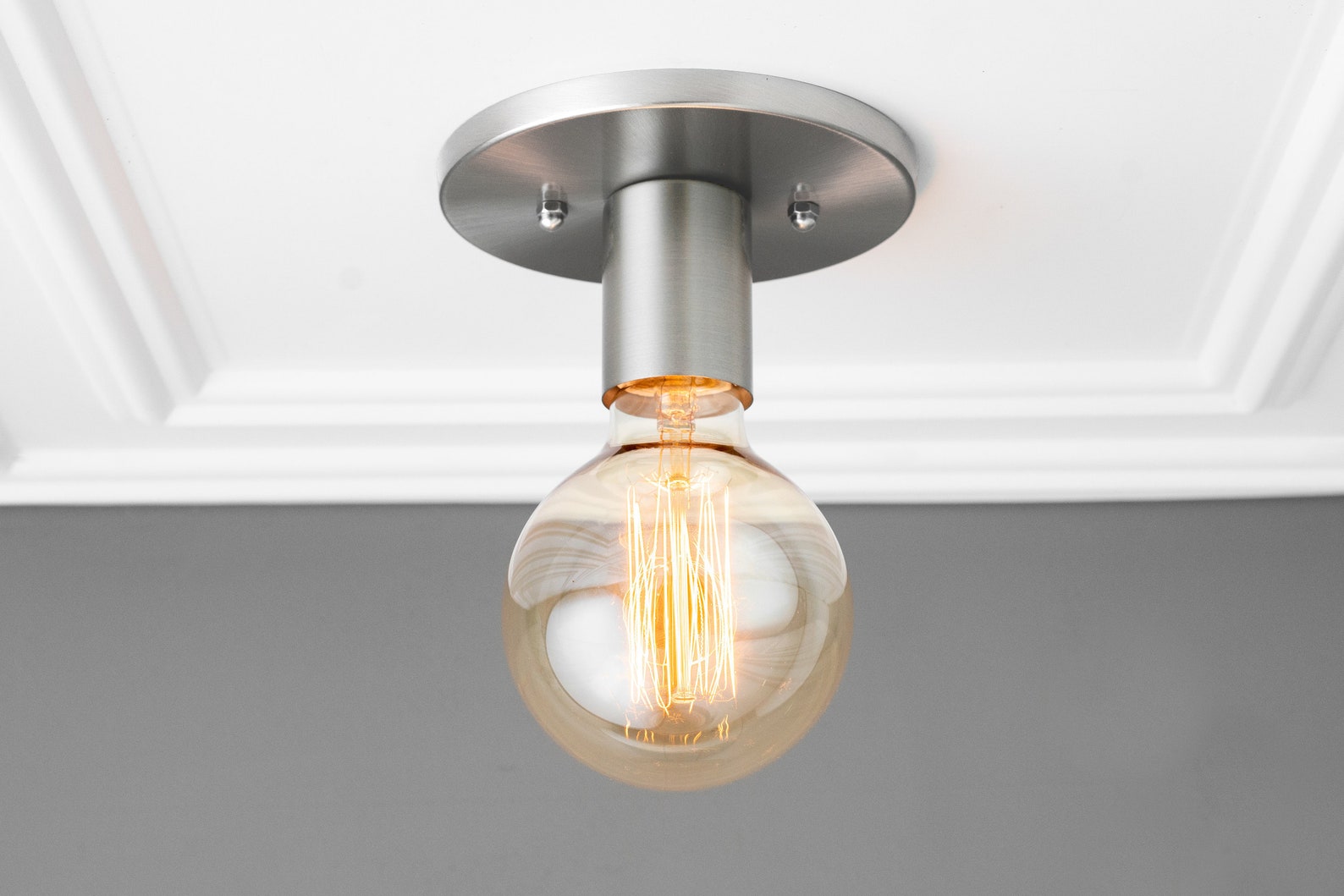 Minimalist Light Fixture Edison Bulb Flush Mount Ceiling Light Sconce ...