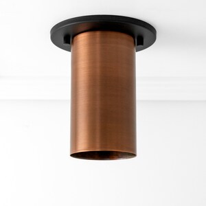 Copper Lighting - Flush Mount Light - Cylinder Lamp - Copper Light ...