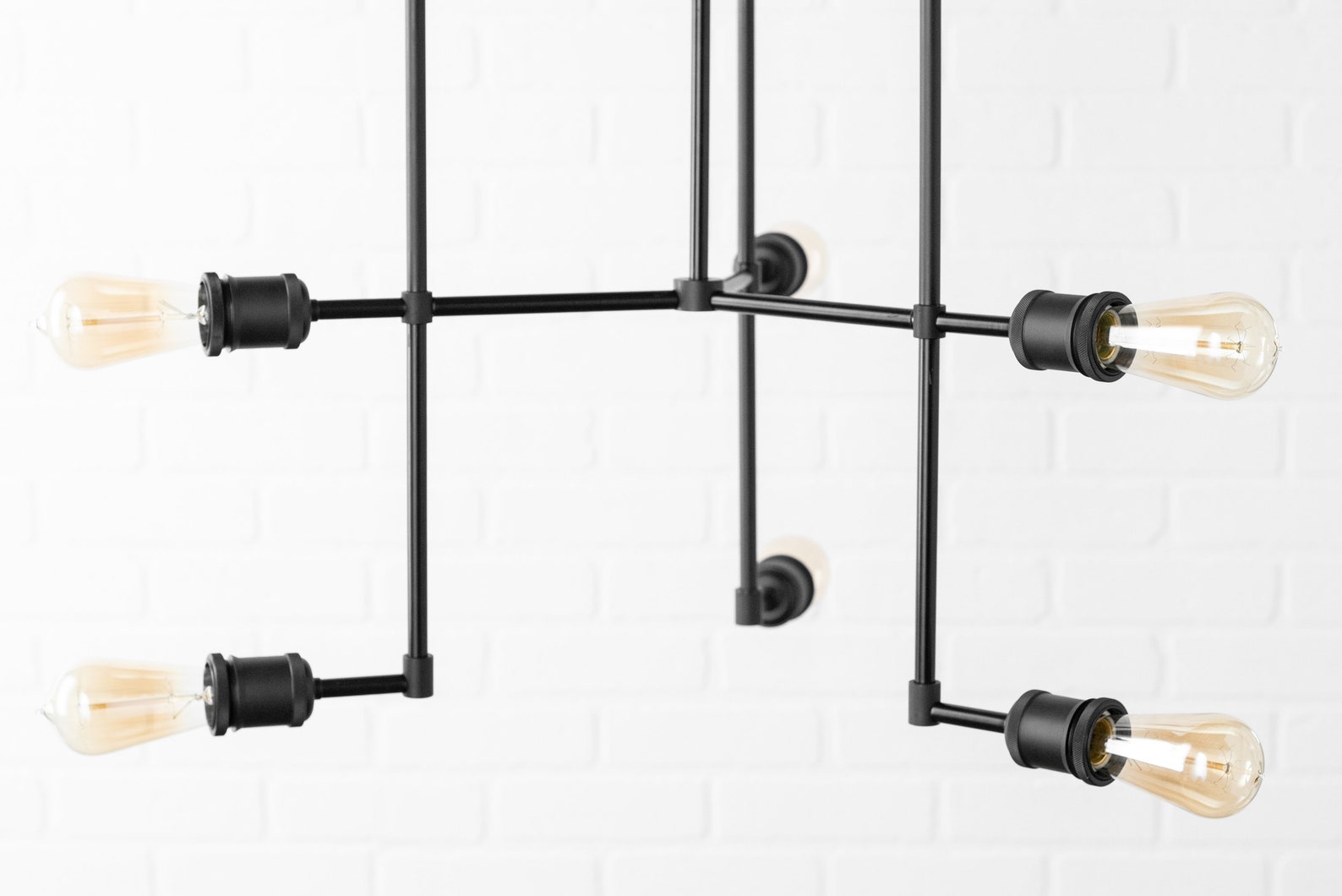 Edison Bulb Fixture Nine Bulb Chandelier Hanging Lamp - Etsy