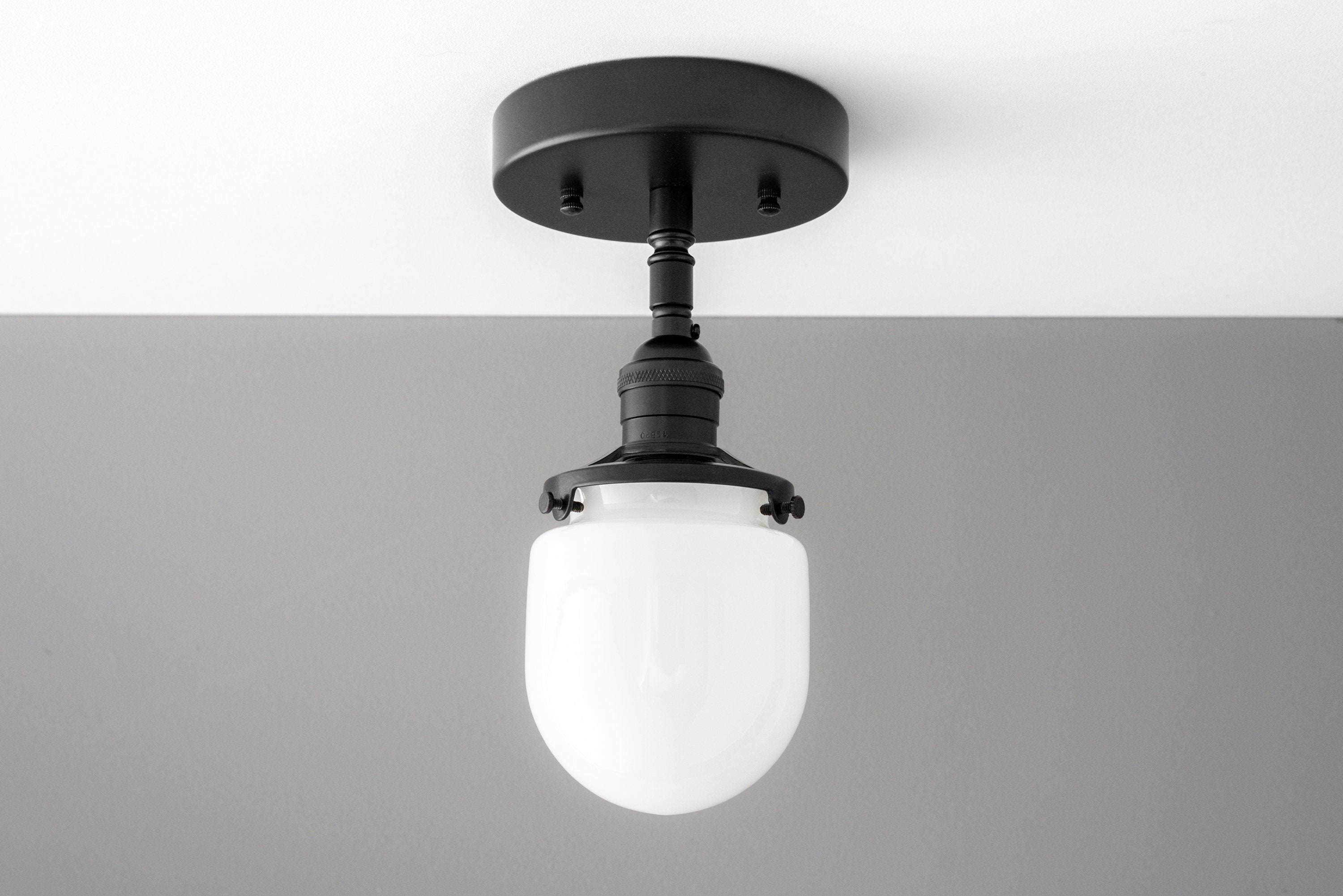 Rounded Opal Utility Light - Industrial Light Fixture - Lighting for ...