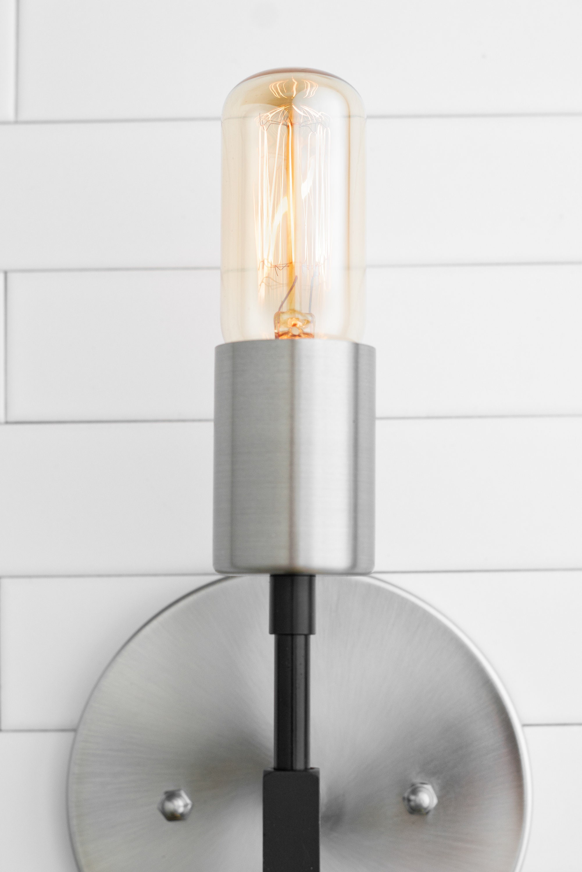 Modern Industrial Sconce - Edison Bulb - Wall Light - Minimalist ...