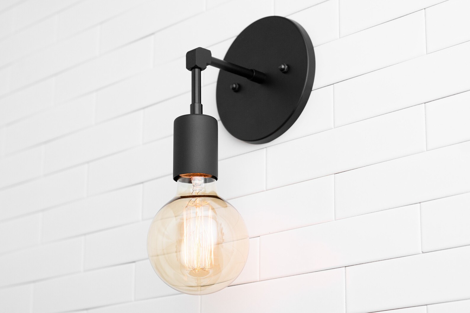 Minimalist Wall Sconce- Wall Light - Industrial Sconce - Edison Bulb ...