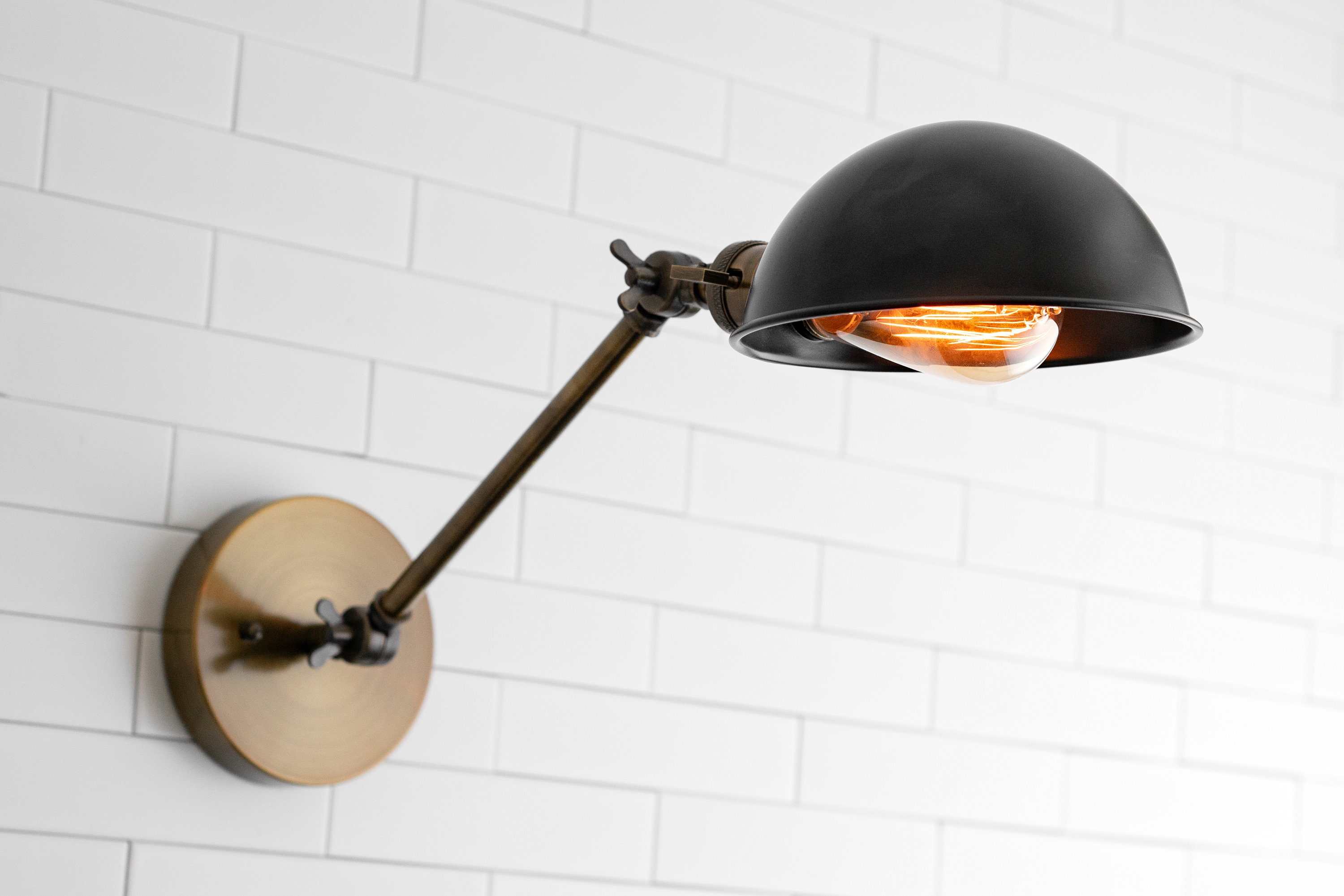 Parabolic Sconce - Wall Light Fixture - Directional Light ...