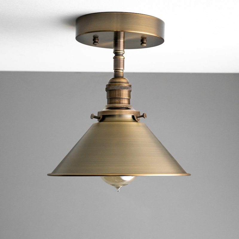 Brass Ceiling Light - Etsy