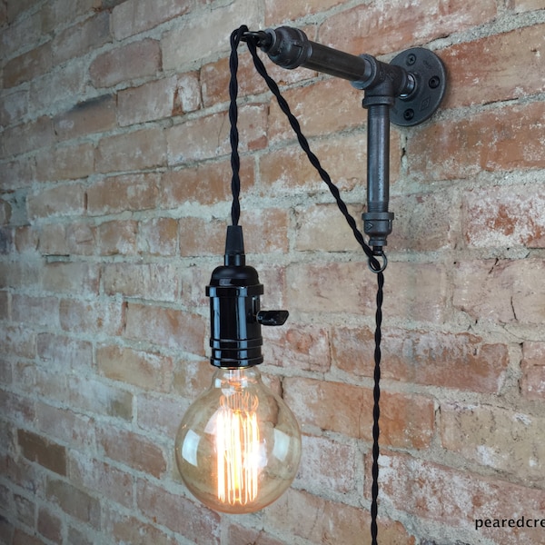 Industrial Wall Sconce - Etsy