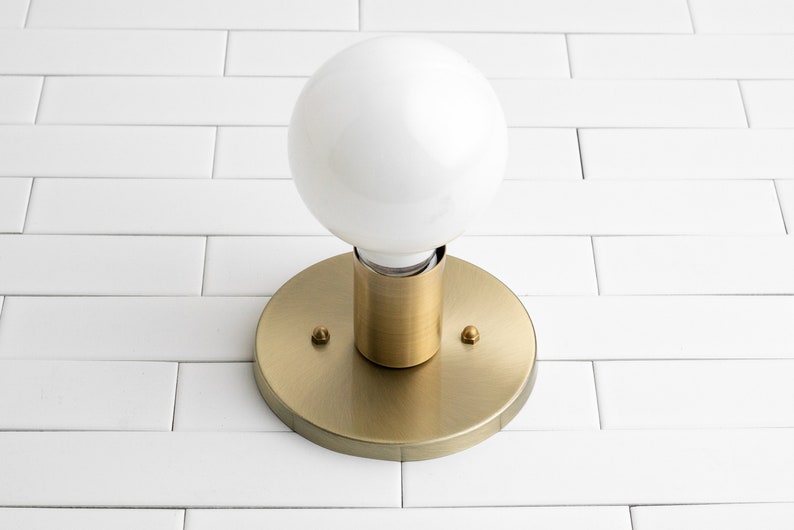 White Bulb Light Modern Sconce Wall Light Fixture Simple | Etsy