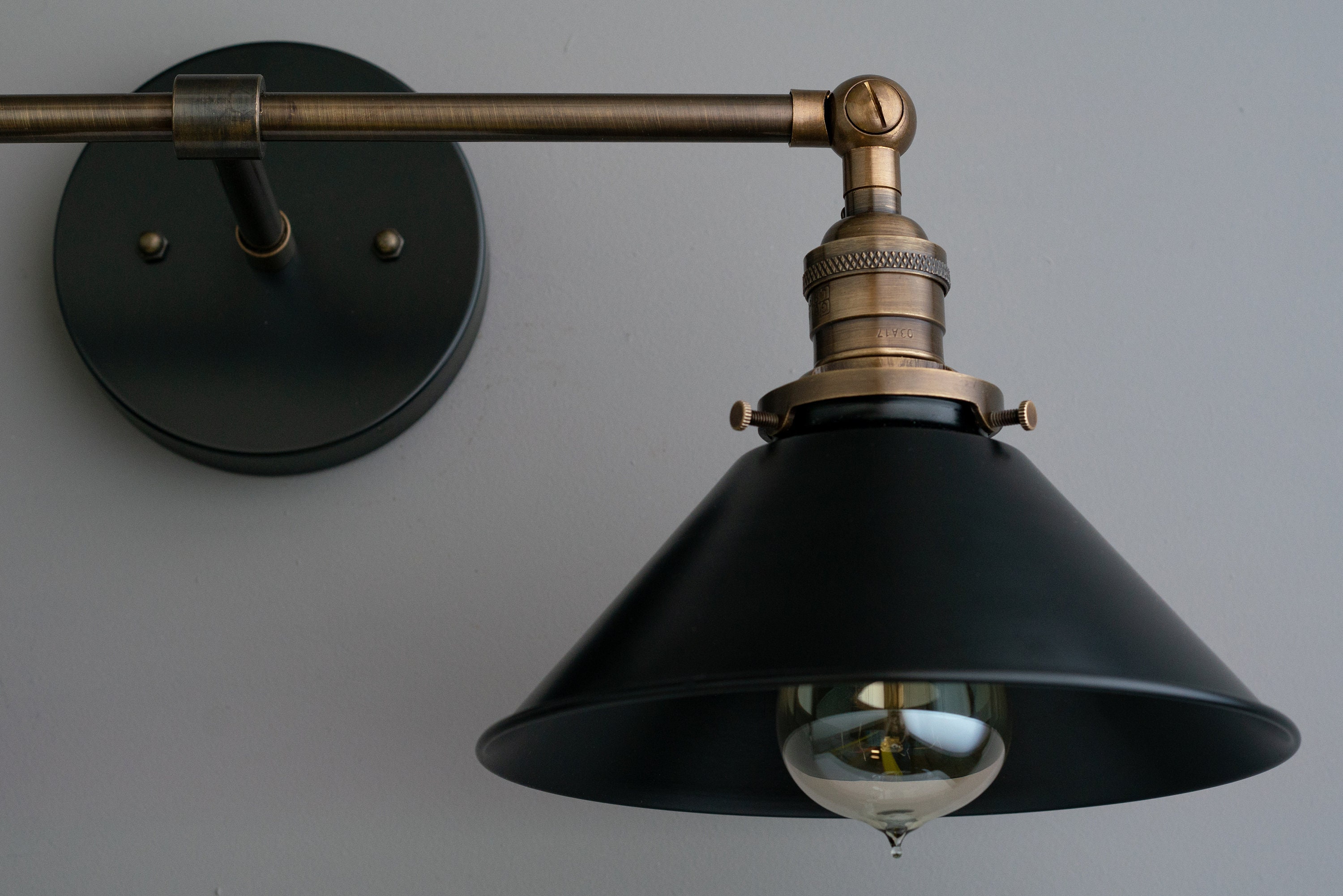 Black Vanity Light Industrial Chic Wall Light Industrial | Etsy