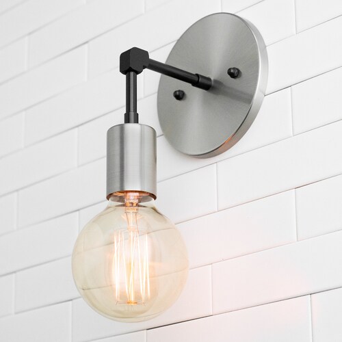 Modern Industrial Sconce Edison Bulb Wall Light - Etsy