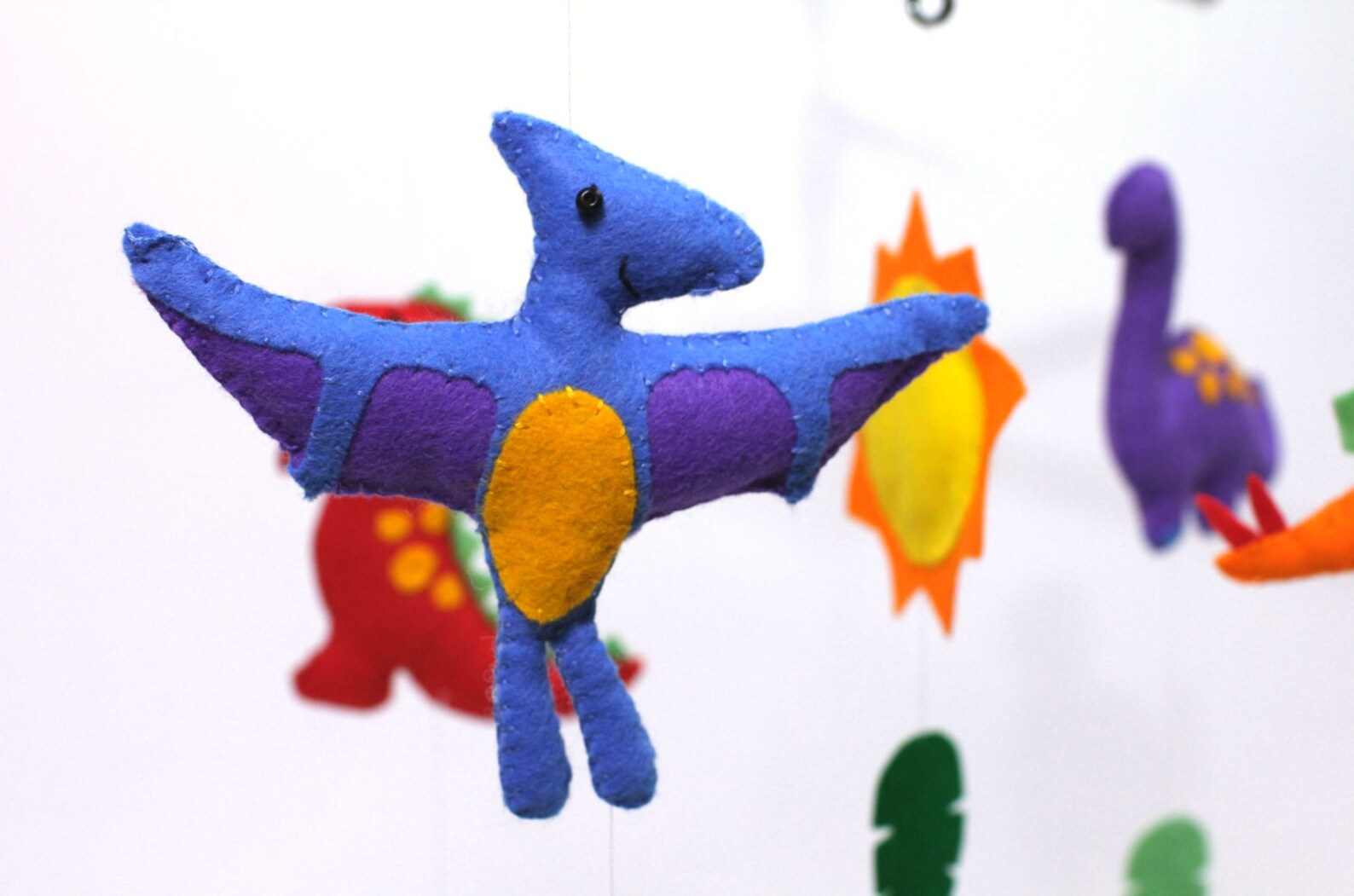 Felt Baby Crib Mobile Pattern. DIY Dinosaur Mobile Sewing PDF. Includes ...