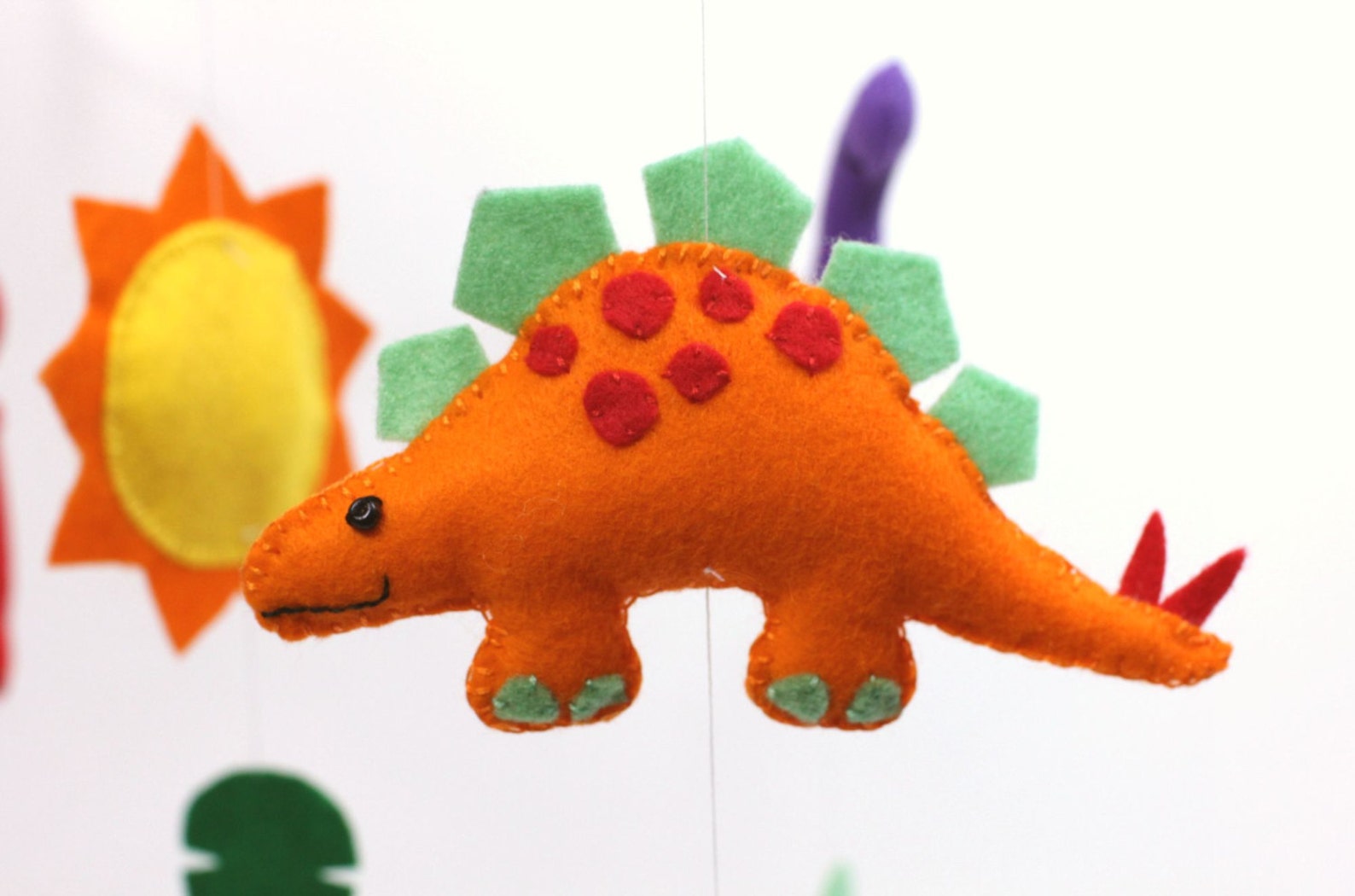 Felt Baby Crib Mobile Pattern. DIY Dinosaur Mobile Sewing PDF. Includes ...