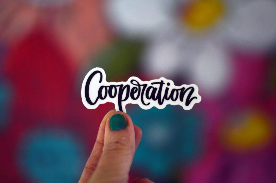 COOPERATION Single Sticker Power Word Word of the Year Inspirational ...