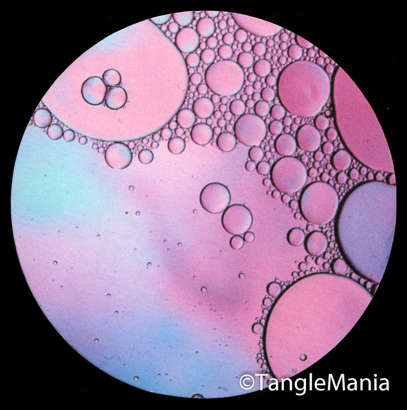 Set (A) of 5 Colored Bubble Zendala Tiles for Zentangle Art Work- 4-1/2 ...