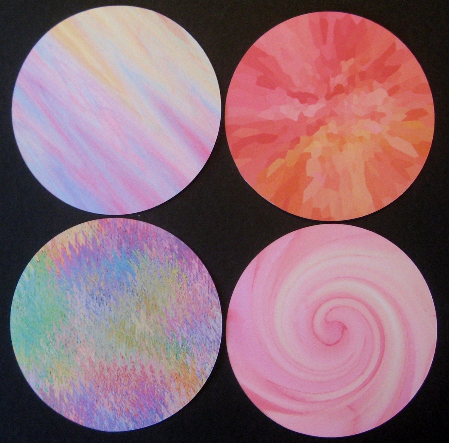 Set of Colored Zendala Tiles for Zentangle Art Work- 4-1/2-inch Round ...