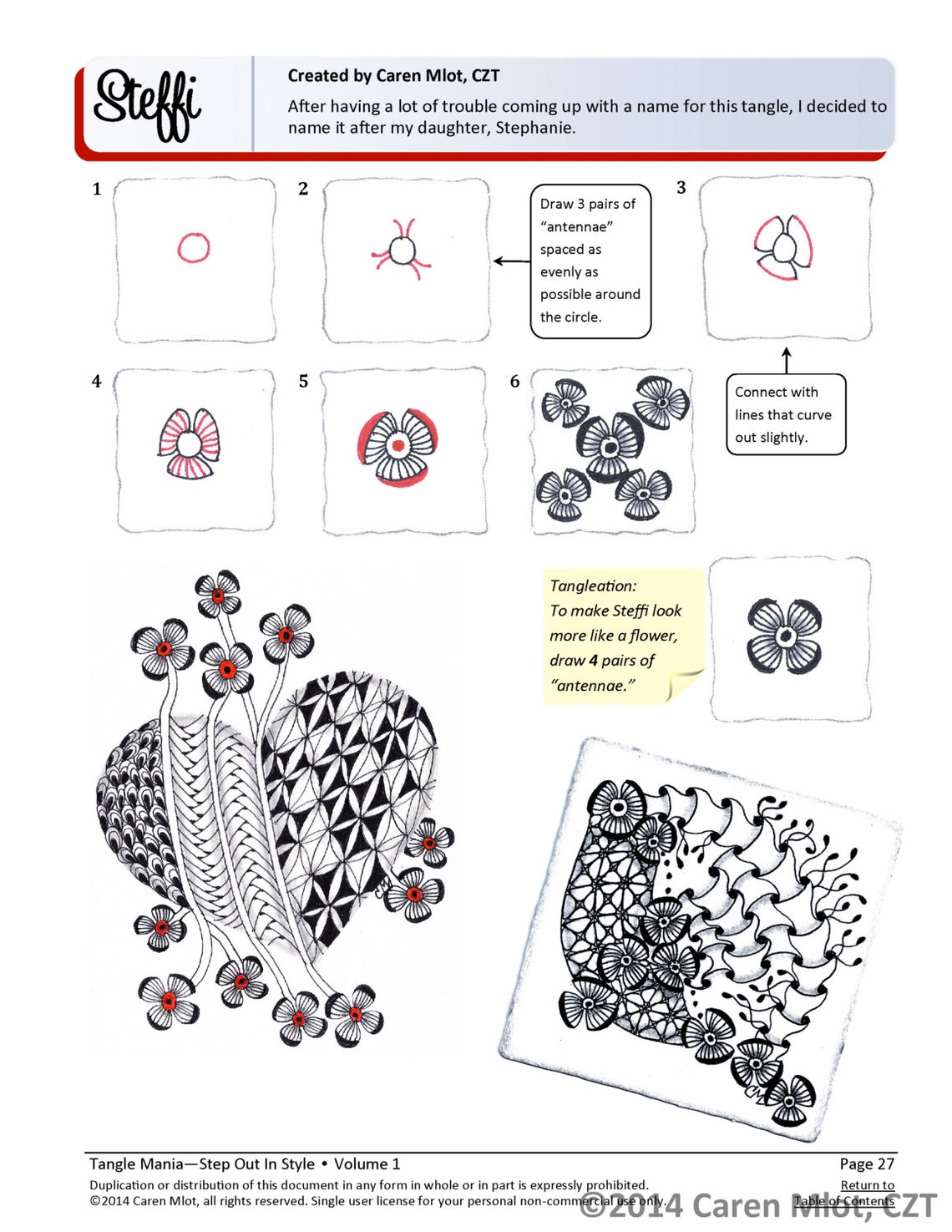 ZENTANGLE® PATTERN E-BOOK - Step Out in Style - Volume 1 - Step-by-step ...
